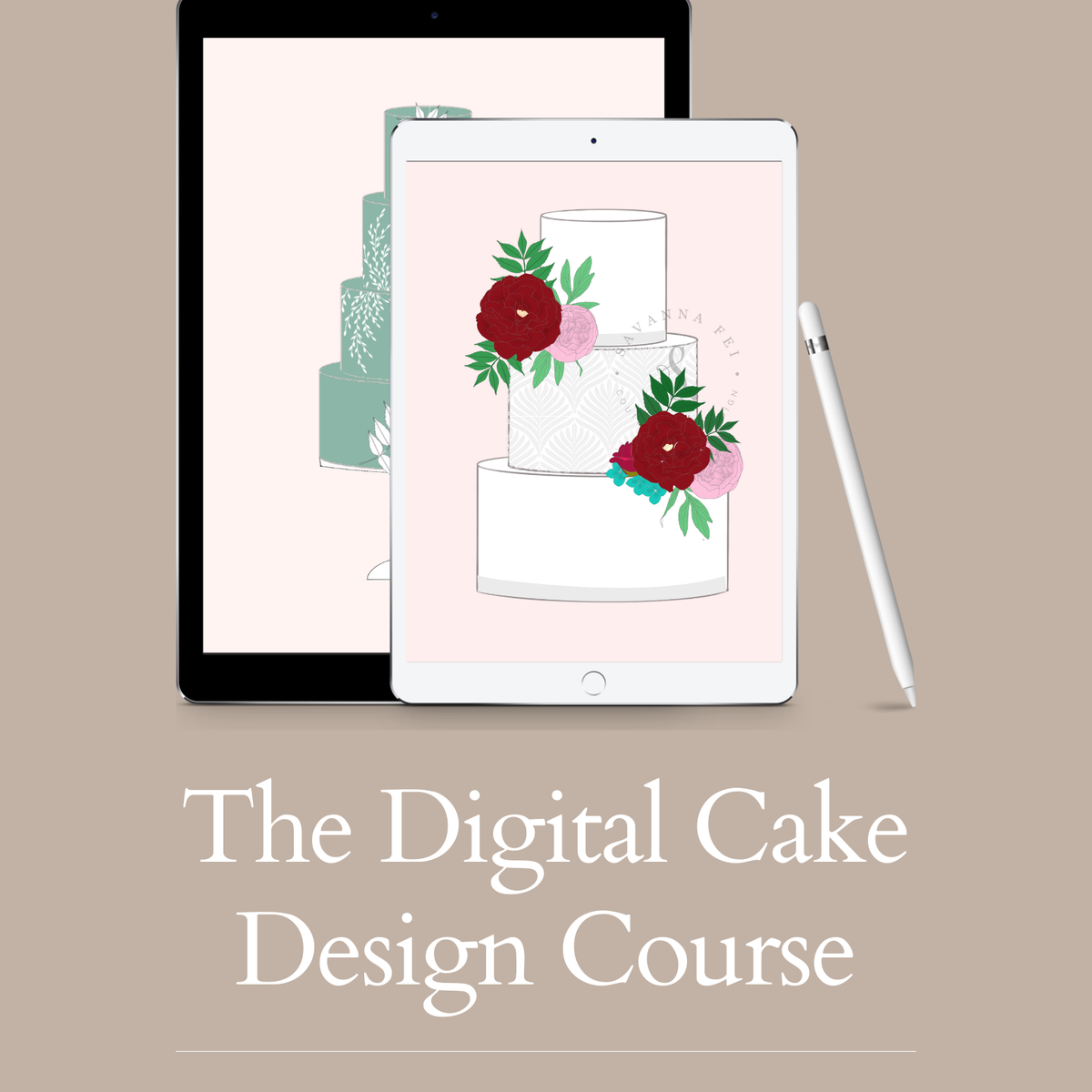 Digital Cake Design Course – Procreate Cake Sketching – Prop Options